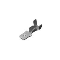 China 250 Series 6.35x0.8mm Straight Crimp Male Tab Terminal 20-16 AWG Brass Tin Plated for sale