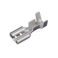 China 250 Series 6.35x0.8mm Female Receptacle Terminal Window Type Crimp 20-16 AWG Tape Reel for sale