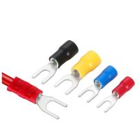 China Universal Insulated Fork Terminal M3 M4 M5 M6 M8 M10 3.2mm 6.4mm Inner Diameter Crimp Terminal for sale