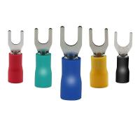China Universal Insulated Fork Terminal M3 M4 M5 M6 M8 M10 3.2mm 6.4mm Inner Diameter Crimp Terminal for sale