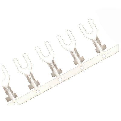 China 3.2mm Non-Insulated Y Type Fork Terminal (Brass, 0.3mm Thickness) for sale