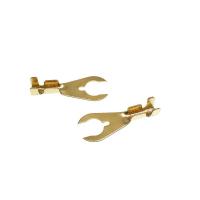 China 8.2mm Inner Diameter U Type Y Fork Terminal, Brass Raw Material, 0.5mm Material Thickness for sale