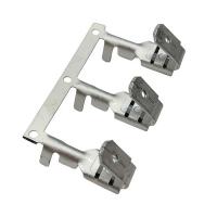 China Uninsulated .250 6.35x0.8mm Tab Receptacle Tandem Quick Disconnect Terminal for sale