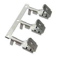 China Uninsulated .250 6.35x0.8mm Tab Receptacle Tandem Quick Disconnect Terminal for sale