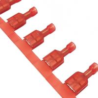 China 6.3x0.8mm Nylon Insulated Female Crimp Terminal Continuous Strip Quick Connect for sale
