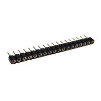 China 2.54mm Pitch Vertical Through Hole Machined Round Female Header Connector 3.00mm Height for sale