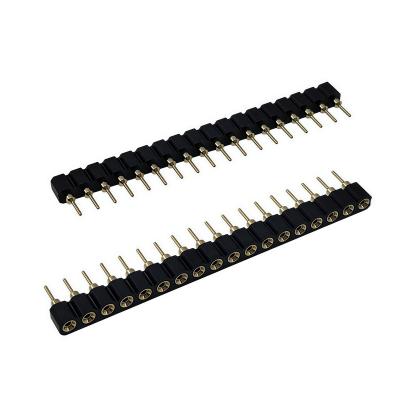 China 2.54mm Pitch Vertical Through Hole Machined Round Female Header Connector 3.00mm Height for sale