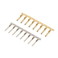 China 1.5mm Round Tube Type Terminal Male Female Set Brass Nickel Plated Male Unplated Brass Female for sale