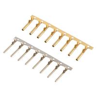 China 1.5mm Round Tube Type Terminal Male Female Set Brass Nickel Plated Male Unplated Brass Female for sale