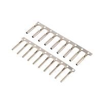 China 1.5mm Round Tube Type Terminal Male Female Set Brass Nickel Plated Male Unplated Brass Female for sale