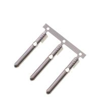 China 1.7mm Double Anchor Crimp Round Tube Terminal Nickel Plated Male Unplated Brass Female for sale