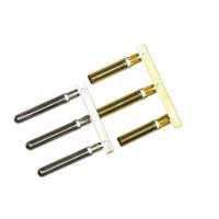 China 2.3mm Round Tube Male Female Terminal Set Single Crimp Foot Nickel Plated Brass Male Unplated Brass Female for sale