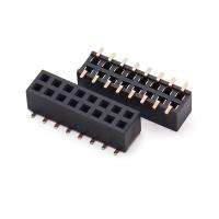 China 2.0mm Pitch Double Row Vertical SMT Female Header 3.55mm Height 4.0mm Width with Locating Post for sale