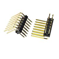 China 2.0mm dual row right angle pin headers. Compact 90° design, durable insulation, stable electrical performance for industrial and consumer electronics. for sale