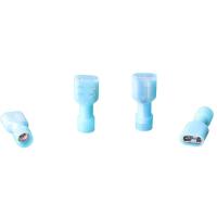 China 250 Series 6.3mm Female Fully Insulated Nylon Terminal Blue Single Piece for sale