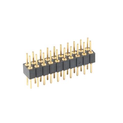 China 2.0mm Pitch Dual Boss Pin Header Round Hole Φ0.5 Φ0.6 OD for PCB Connection for sale