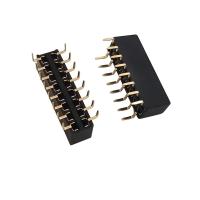 China 2.0mm Pitch Double Row Outside Bend Female Header DIP 4.3mm Height 3.4mm Pin Length for sale