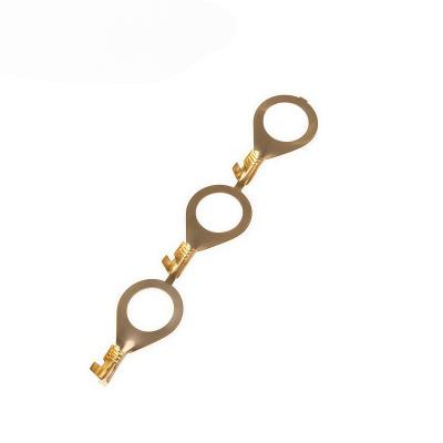 China 11mm Ring Crimp Terminal Tin Plated Copper Electrical Grounding Connector 12-10 AWG for sale