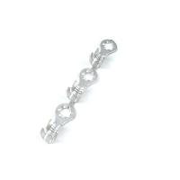 China Closed Ring Tongue Terminal 20-16 AWG M5 Stud Internal Serrated Star Tooth Tin Plated Uninsulated for sale