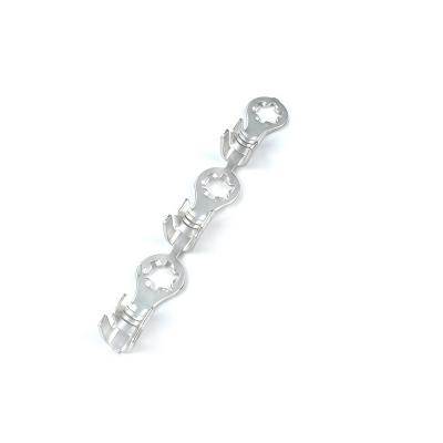 China Closed Ring Tongue Terminal 20-16 AWG M5 Stud Internal Serrated Star Tooth Tin Plated Uninsulated for sale