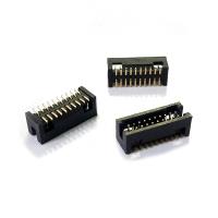 China 1.27x5.7mm Vertical SMT Box Header with Locating Post PA9T GF Anti-misplug Clamp Cover for sale