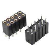 China 2.54mm Pitch Round Hole Pin Header Straight Type Single/Double Row 7.0mm Insulation Height for sale