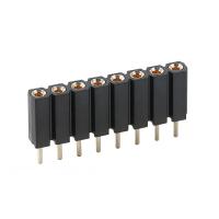 China 2.54mm Pitch Round Hole Pin Header Straight Type Single/Double Row 7.0mm Insulation Height for sale