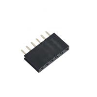 China 2.54mm Pitch Single Row Y-Type Female Header, Insulation Height 8.5mm for sale