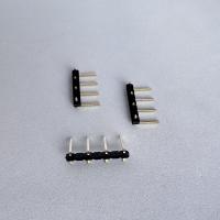 China Custom Special 2.54mm 90° Bent Male Header, 1.0mm Short Insulator Single Row Through Hole PCB Connector for sale