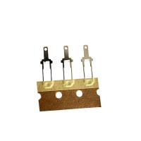 China 110(2.8*0.5mm) Straight Terminal Strip Tape, 0.5T Brass Anti-reverse Through Hole Terminal, 5.0mm Pin Spacing for AI Auto Insertion Machine for sale