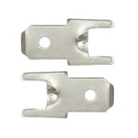 China 187 Anti-reverse Tab Terminal, 0.5mm & 0.8mm Thickness Brass Tin Plated Discrete Loose PCB Power Terminals for Small Home Appliances for sale