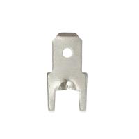 China 187 Anti-reverse Tab Terminal, 0.5mm & 0.8mm Thickness Brass Tin Plated Discrete Loose PCB Power Terminals for Small Home Appliances for sale