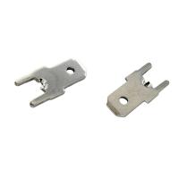 China 187 Anti-reverse Tab Terminal, 0.5mm & 0.8mm Thickness Brass Tin Plated Discrete Loose PCB Power Terminals for Small Home Appliances for sale