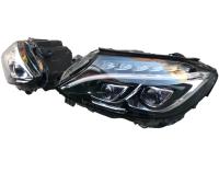 China Classic Hot Selling C-class W205 C63S AMG Front Large Headlight LED Double Eye Steering Daily Running Light for Mercedes-Benz for sale