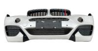 China The Classic Hit X6 F16 MT Sports Luxury Front Bumper Surrounded by Medium Mesh Front bar air Intake Grille License Plate for BMW for sale