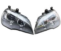 China Classic Best-selling X5 Series E70LCI Front Lighting Assembly Headlights LED Angel Eye Day Running Headlights for BMW for sale