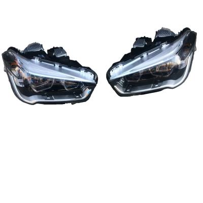 China High Quality New X1 Series F48 F49 LCI Front LED Headlights Near and Far Integrated Light White Angel Circle  for BMW for sale