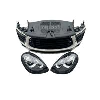 China Classic High Quality Macan 95B Front Bumper Assembly Front Face Luminaire Radiator Head Mouth Gantry tank Condenser for Porsche for sale