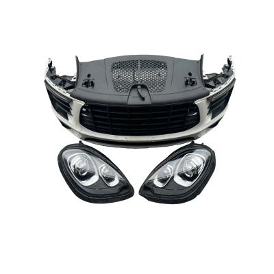 China Classic High Quality Macan 95B Front Bumper Assembly Front Face Luminaire Radiator Head Mouth Gantry tank Condenser for Porsche for sale
