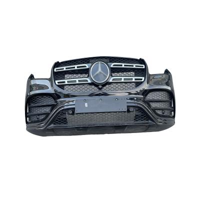 China The New High Quality GLS Series W167 Sports Front Bumper Assembly AMG Style Bumper Dark Night Version for Mercedes-Benz for sale