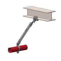 China 316L SS Seismic Bracing Pipe Supports Polished Longitudinal Sway Brace for sale