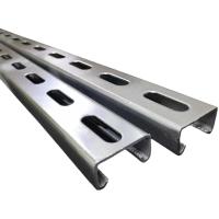 China Architectural 150mm Slotted Aluminium Unistrut Channel Silver Anodized Steel for sale