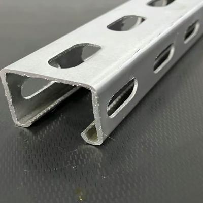 China Weather Resistant C Slotted Channel Aluminum Perforated Unistrut for sale