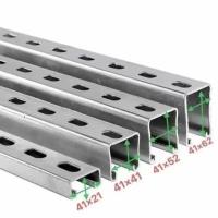 China Weather Resistant C Slotted Channel Aluminum Perforated Unistrut for sale