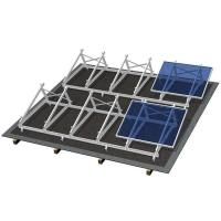 China Pole Mount Photovoltaic Solar Panel Mounting Brackets Flat Roof 316SS for sale