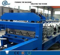China Galvanized Steel Trapezoidal Sheet Metal Roll Forming Machines High Speed for sale