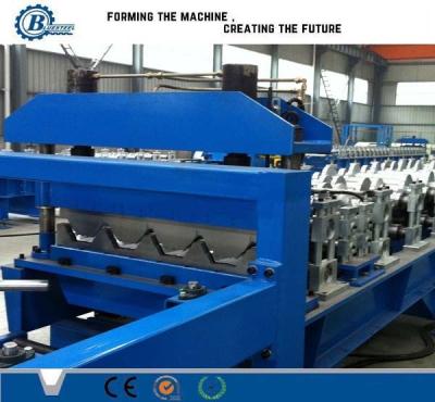 China Galvanized Steel Trapezoidal Sheet Metal Roll Forming Machines High Speed for sale