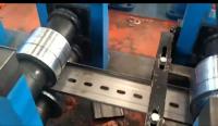 China Professional Photovoltaic Bracket Solar Strut Panel Roll Forming Machine 15 - 20m/min for sale