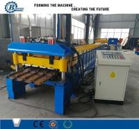 China Speed Tile Roll Forming Machine with Hydraulic Cutting System and 75mm Roller Diameter for sale
