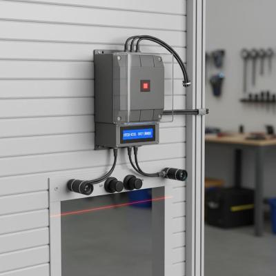 China PLC Control System Roller Shutter Door Machine with Photoelectric Sensor Safety Device and 10-20m/min Speed for sale